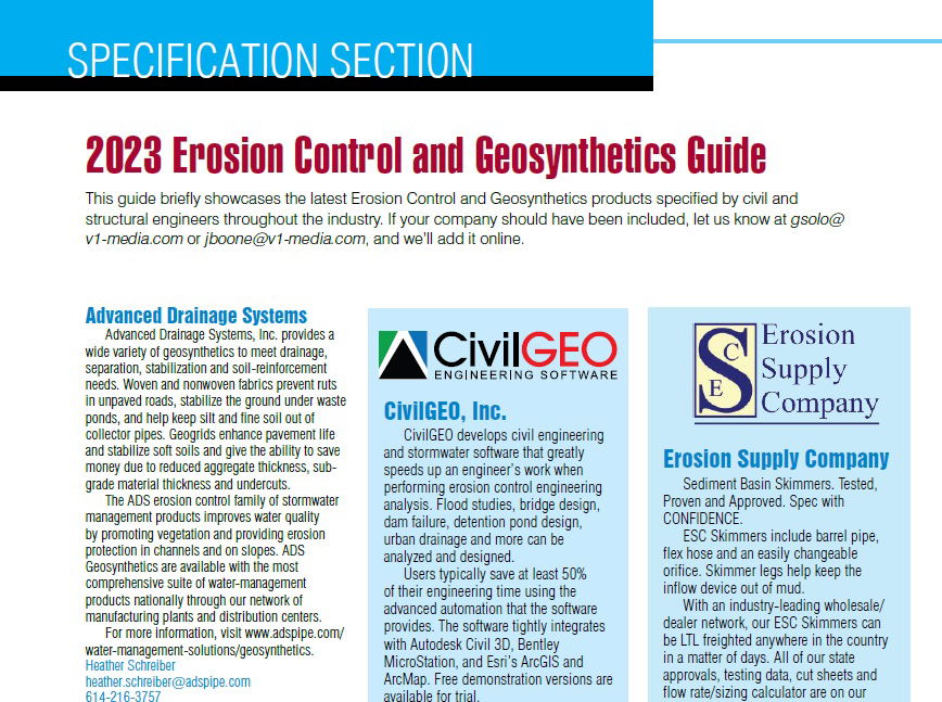 Specification Section 2023 Erosion Control And Geosynthetics Guide ...