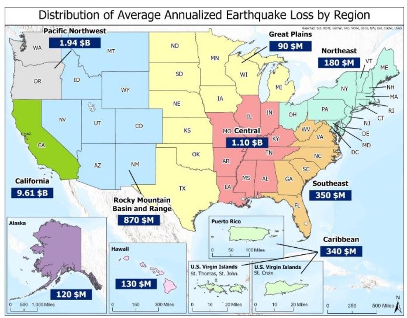New Usgs Fema Study Highlights Economic Earthquake Risk In The United ...