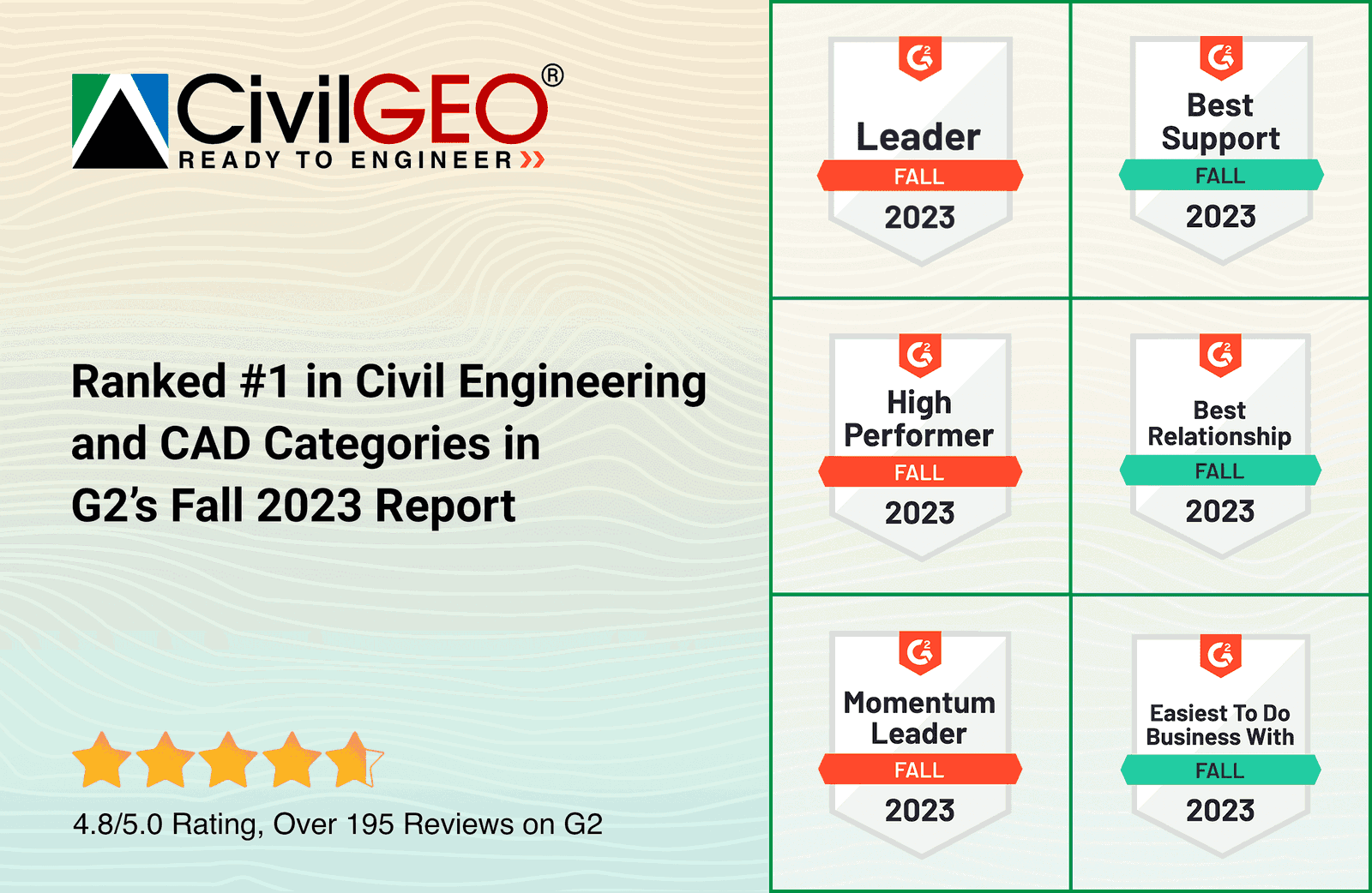 Civilgeo Ranked 1 In Civil Engineering And Cad Categories In G2S Fall 2023 Reports - Informed ...