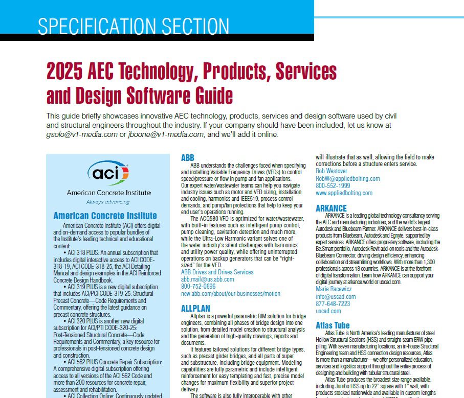 Specification Section 2025 Aec Technology Products Services And Design ...